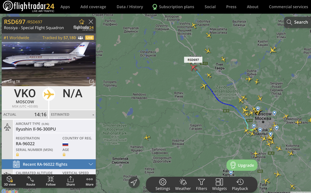 普丁落跑了？總統專機「已升空」 心腹：他人在克宮辦公 - 國際 - 旺得富理財網